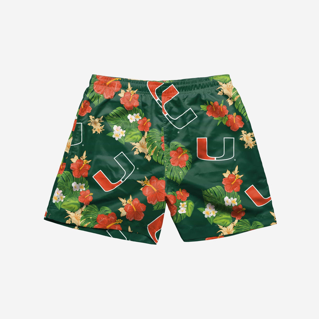 Miami Hurricanes Floral Swimming Trunks FOCO