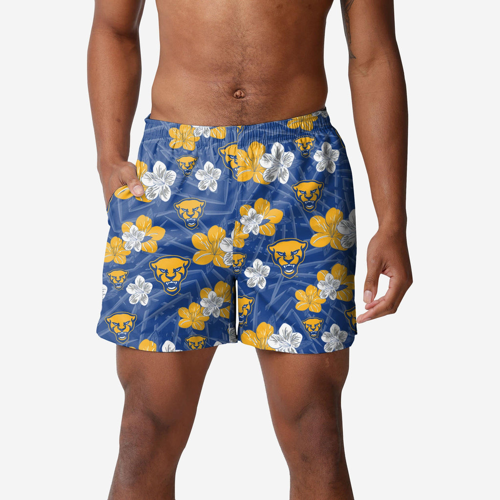 Pittsburgh Panthers Hibiscus Swimming Trunks FOCO
