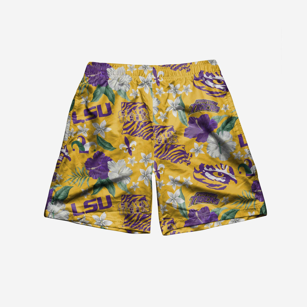 LSU Tigers City Style Swimming Trunks FOCO