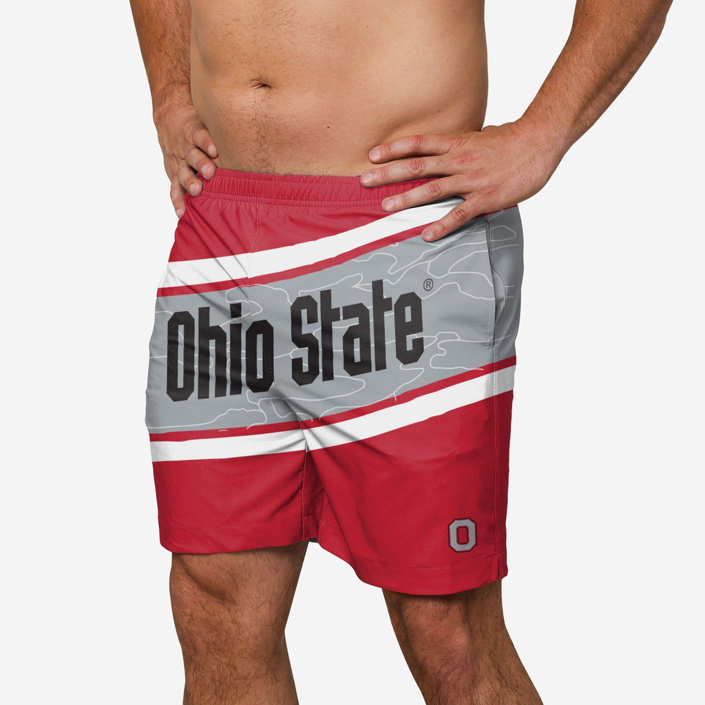 Ohio State Buckeyes Big Wordmark Swimming Trunks FOCO