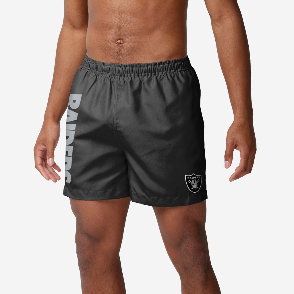 Las Vegas Raiders Solid Wordmark 5.5" Swimming Trunks FOCO