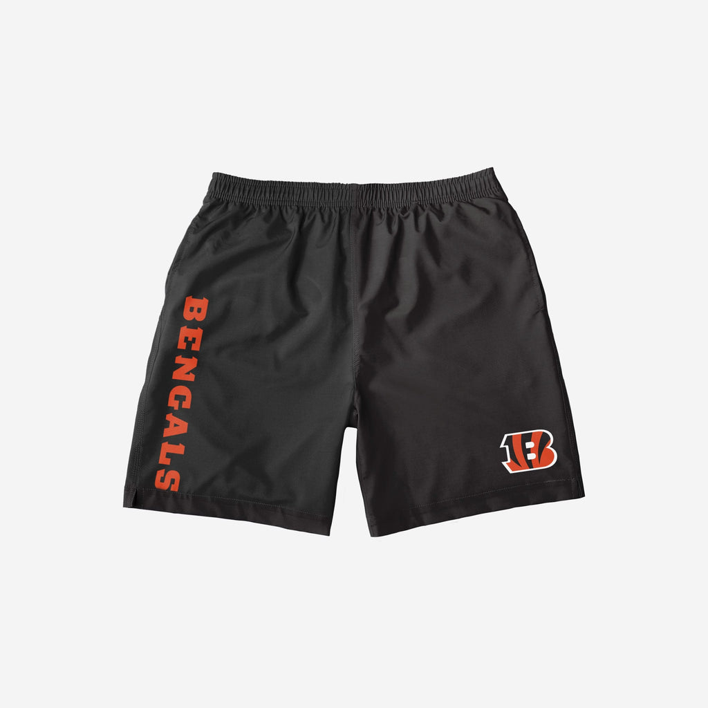 Cincinnati Bengals Solid Wordmark Traditional Swimming Trunks FOCO