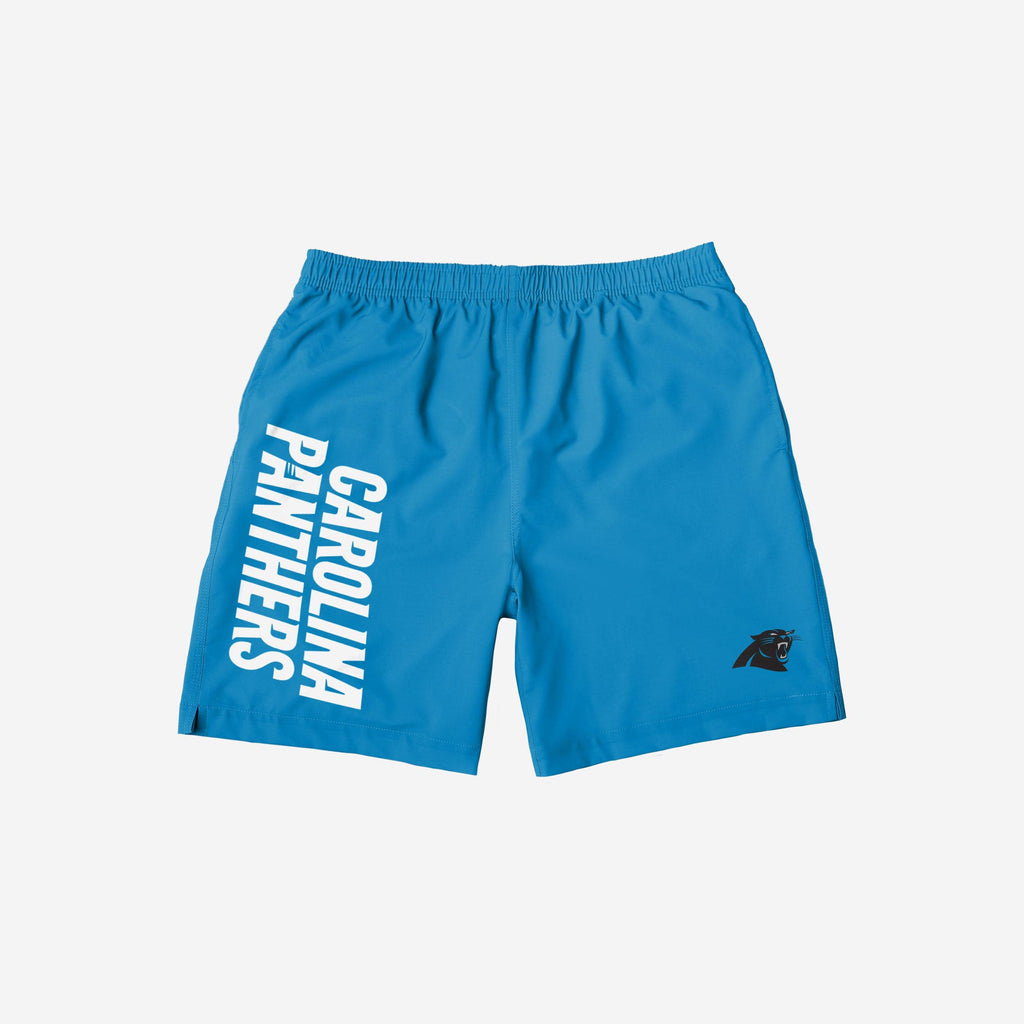 Carolina Panthers Solid Wordmark Traditional Swimming Trunks FOCO