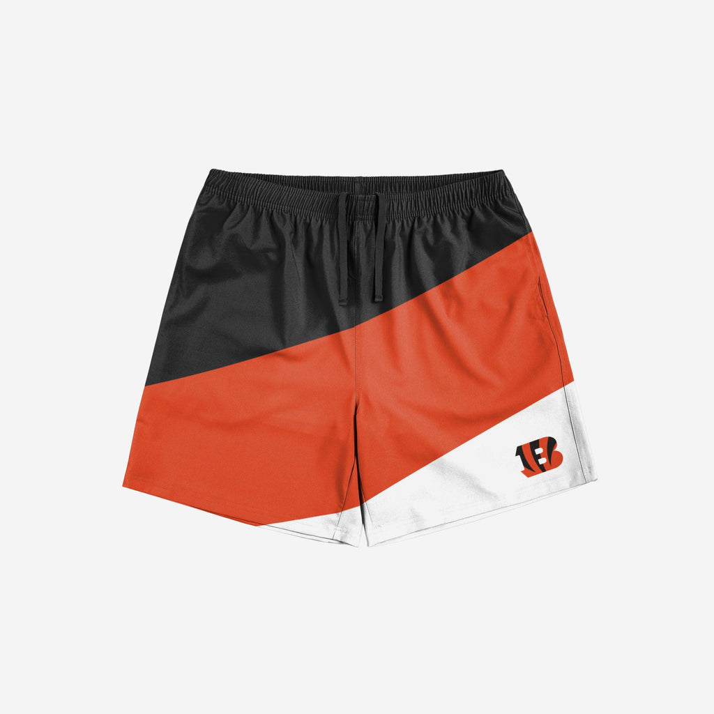 Cincinnati Bengals Colorblock Double Down Liner Training Shorts FOCO