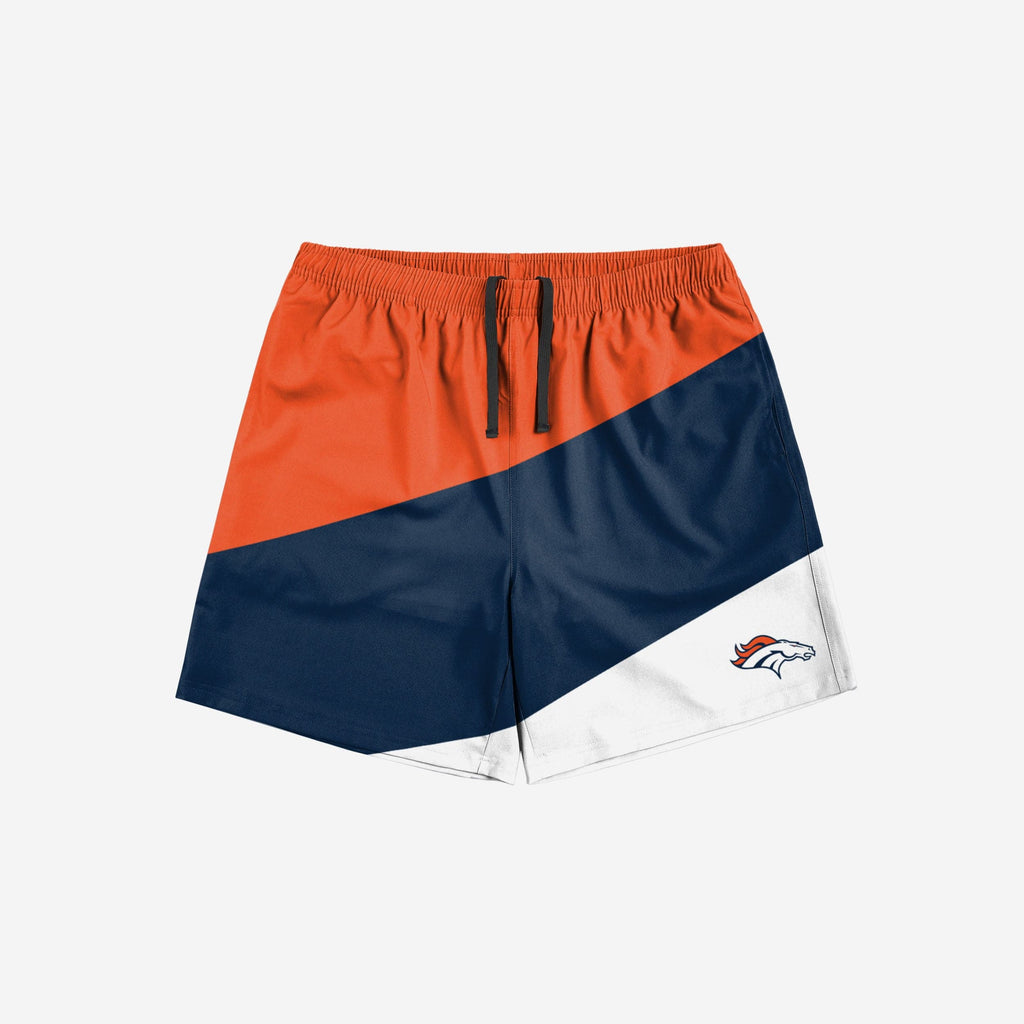 Denver Broncos Colorblock Double Down Liner Training Shorts FOCO
