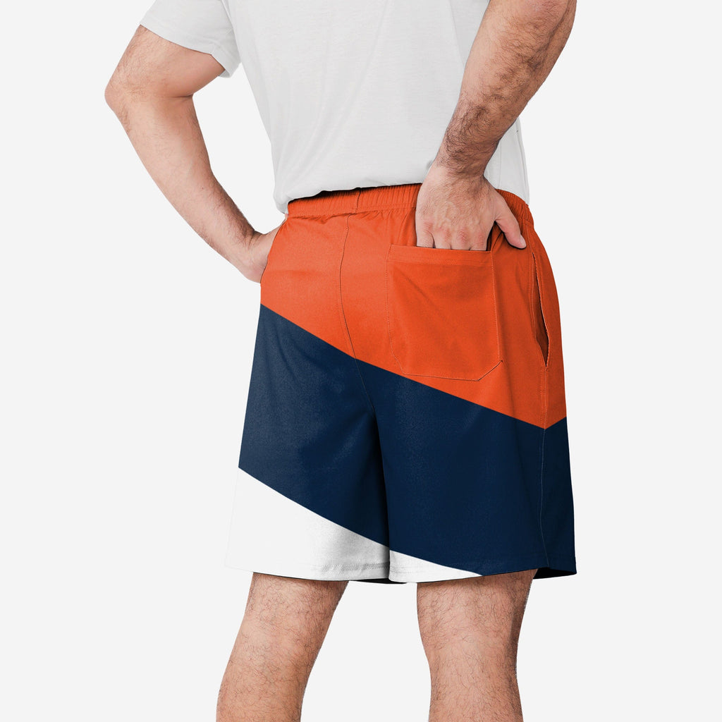 Denver Broncos Colorblock Double Down Liner Training Shorts FOCO