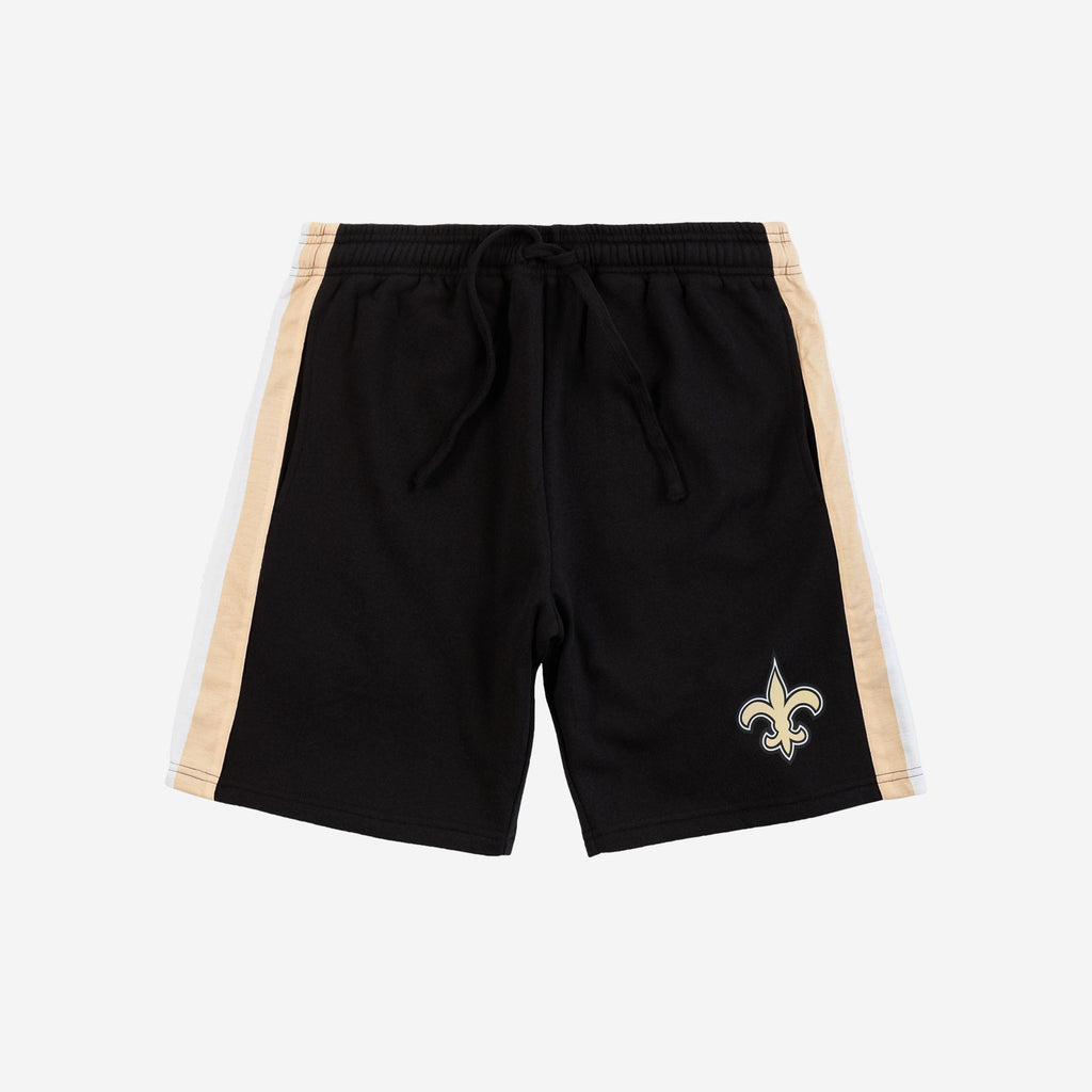 New Orleans Saints Side Stripe Fleece Shorts FOCO