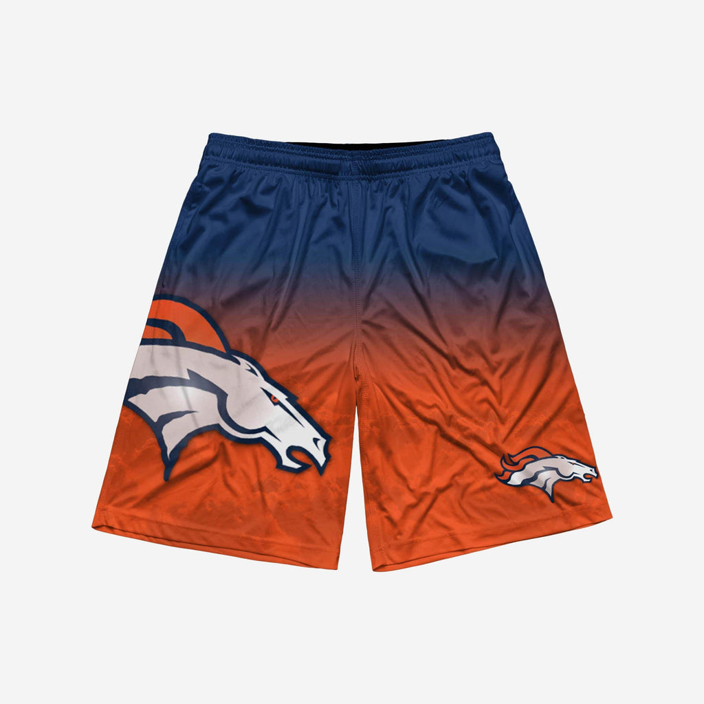 Denver Broncos Gradient Big Logo Training Shorts FOCO