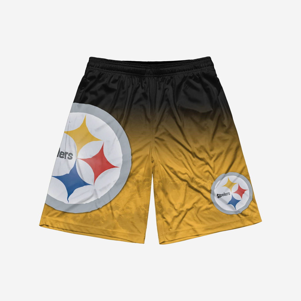 Pittsburgh Steelers Gradient Big Logo Training Shorts FOCO