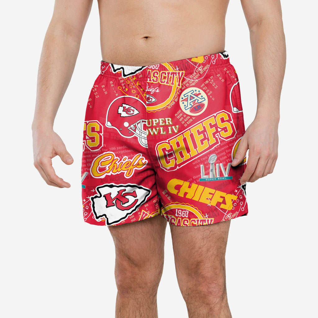 Kansas City Chiefs Logo Rush Swimming Trunks FOCO