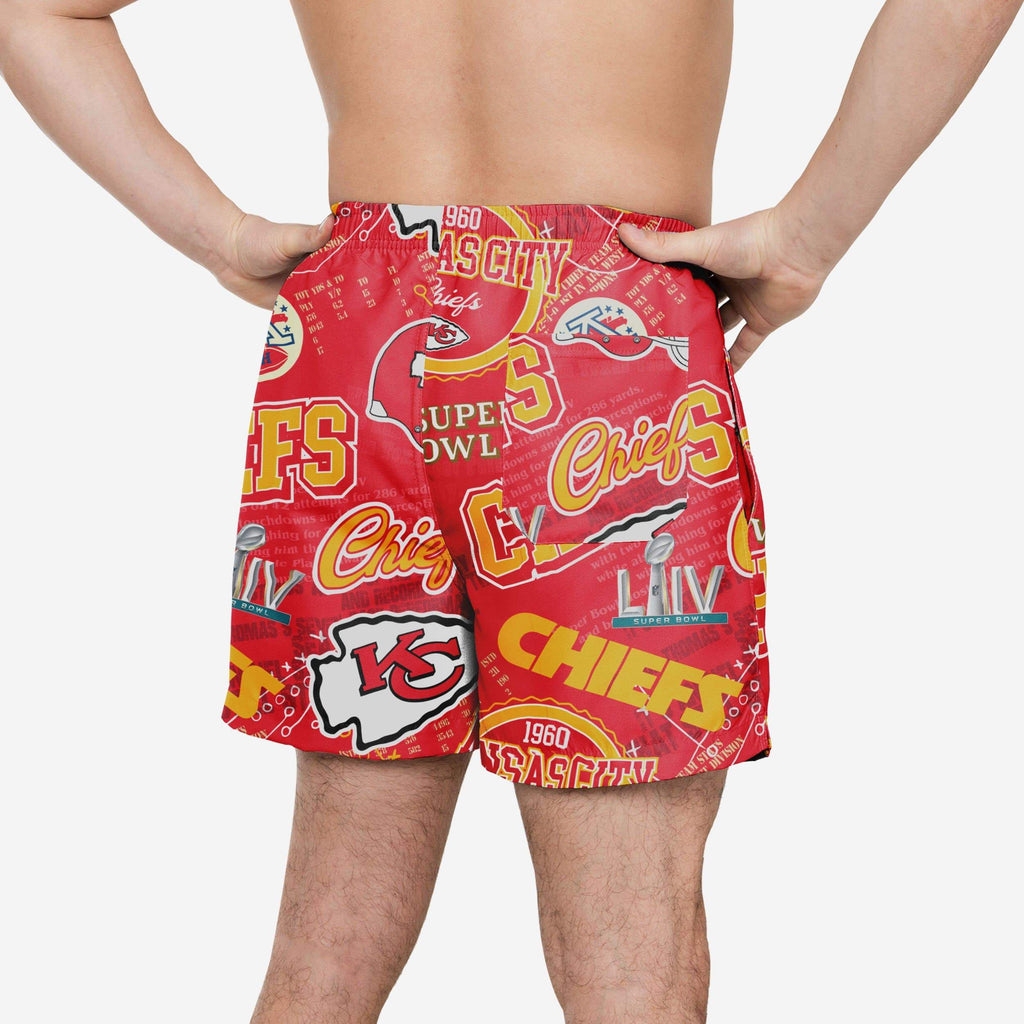 Kansas City Chiefs Logo Rush Swimming Trunks FOCO