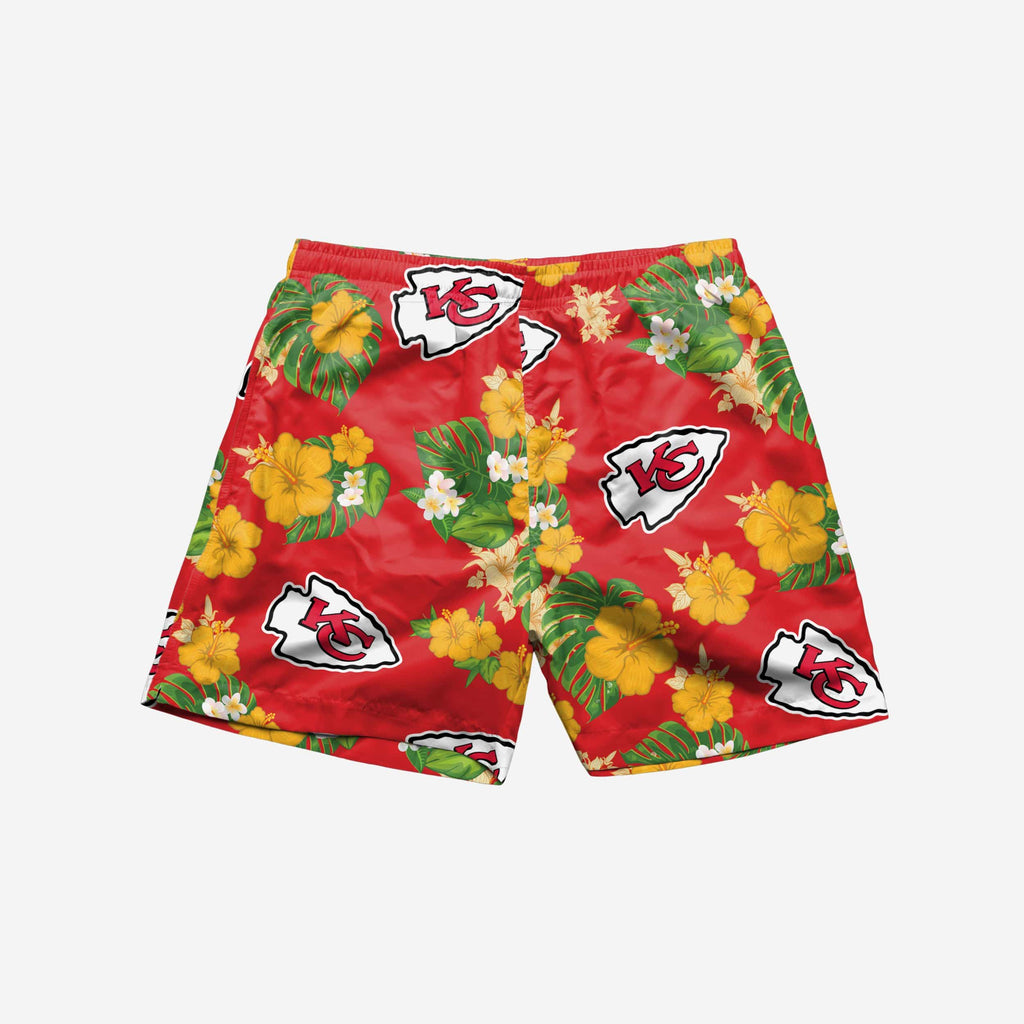 Kansas City Chiefs Floral Swimming Trunks FOCO