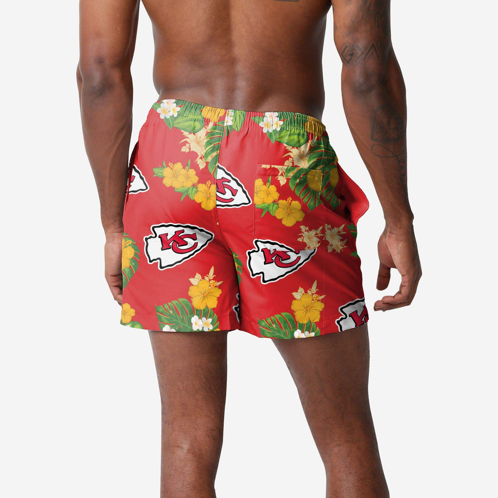 Kansas City Chiefs Floral Swimming Trunks FOCO