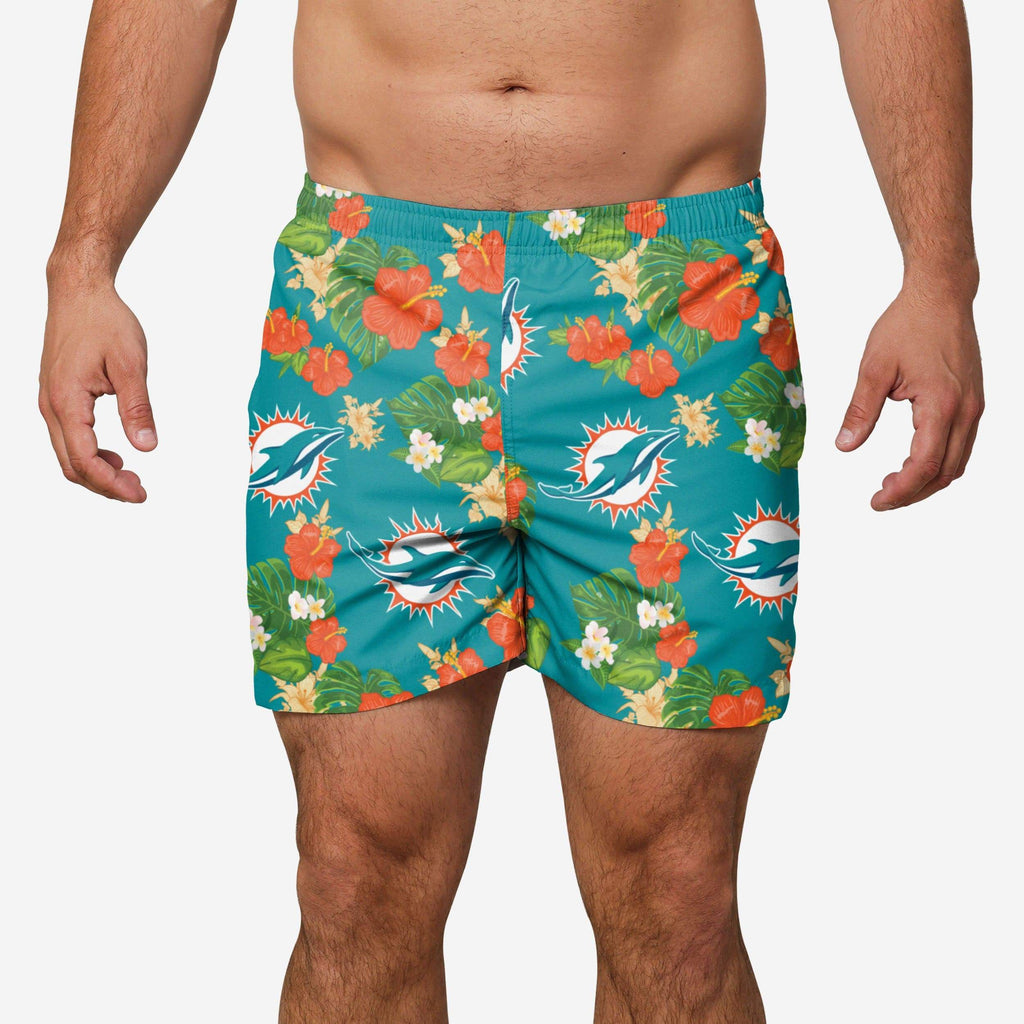 Miami Dolphins Floral Swimming Trunks FOCO