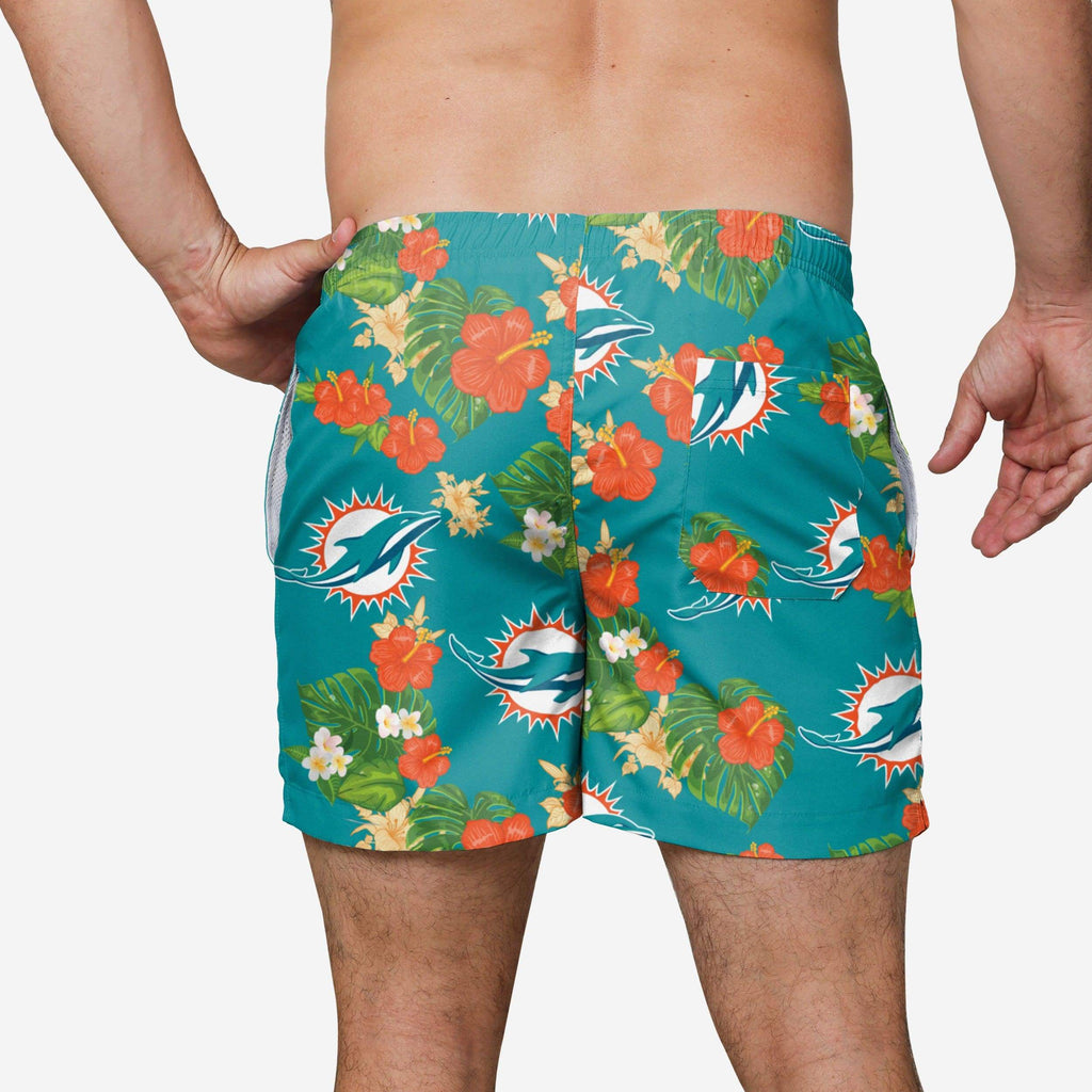 Miami Dolphins Floral Swimming Trunks FOCO