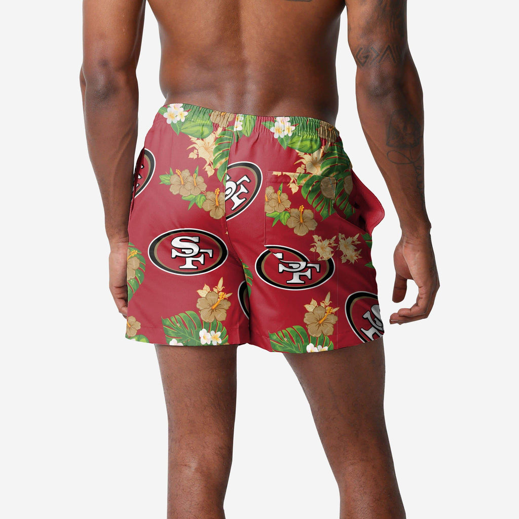 San Francisco 49ers Floral Swimming Trunks FOCO