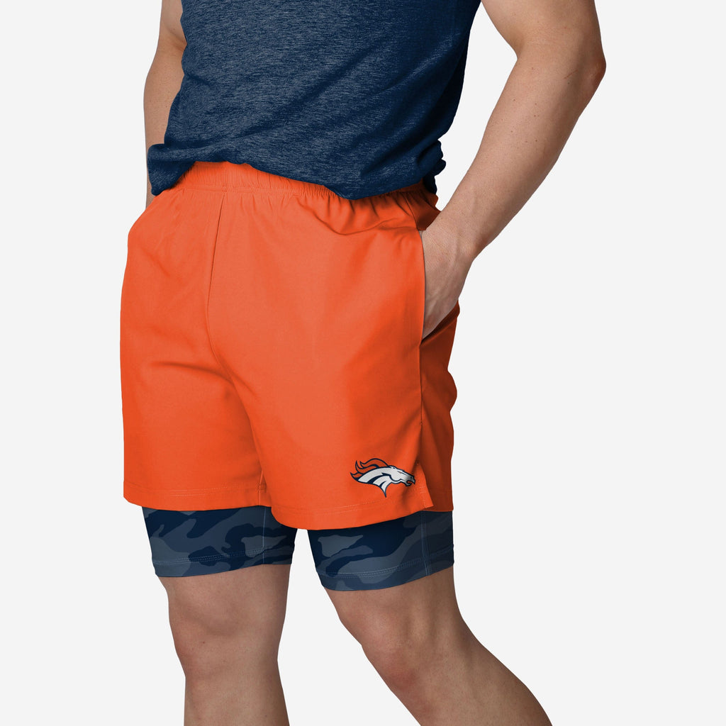 Denver Broncos Team Color Camo Liner Shorts FOCO
