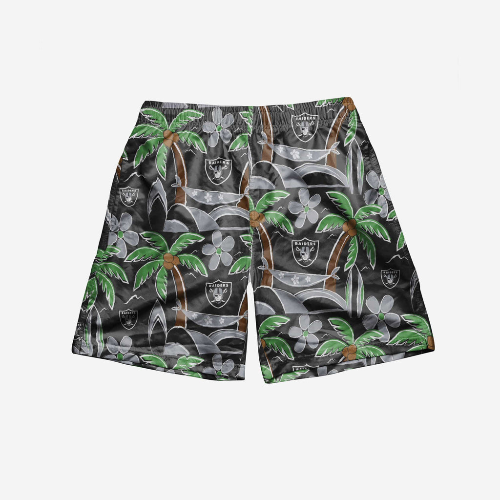 Las Vegas Raiders Tropical Swimming Trunks FOCO