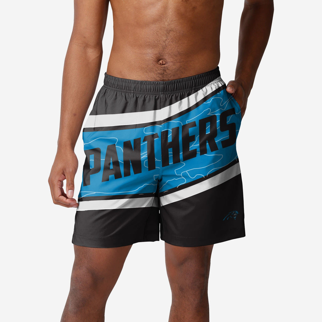 Carolina Panthers Big Wordmark Swimming Trunks FOCO