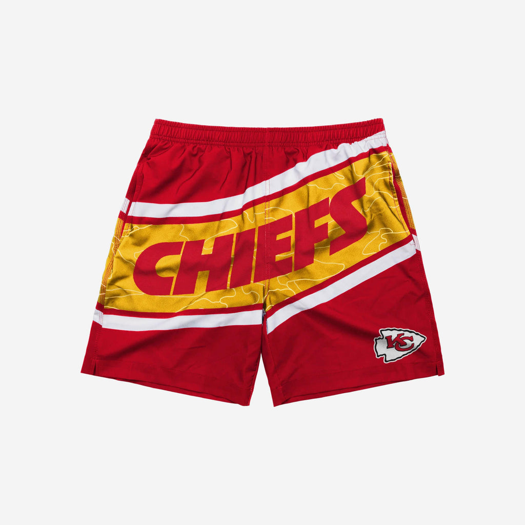Kansas City Chiefs Big Wordmark Swimming Trunks FOCO