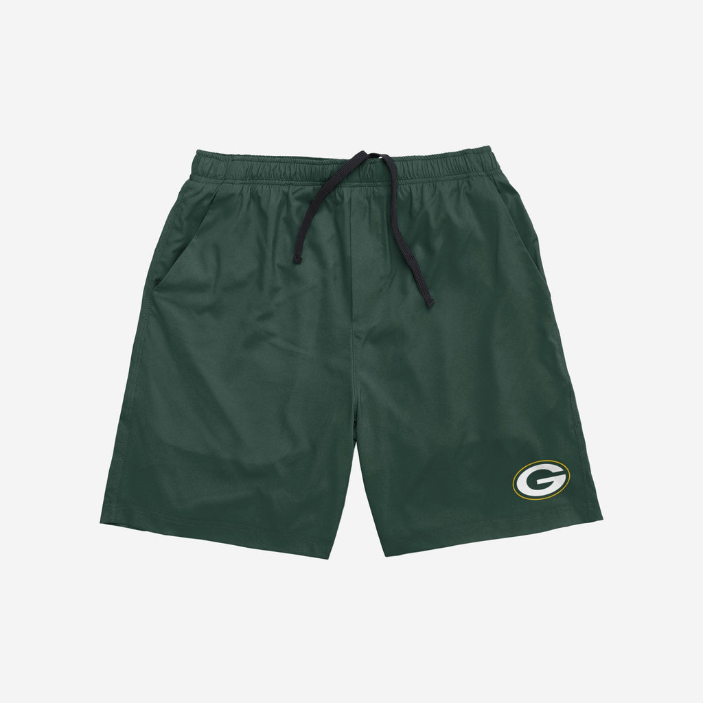 Green Bay Packers Solid Woven Shorts FOCO