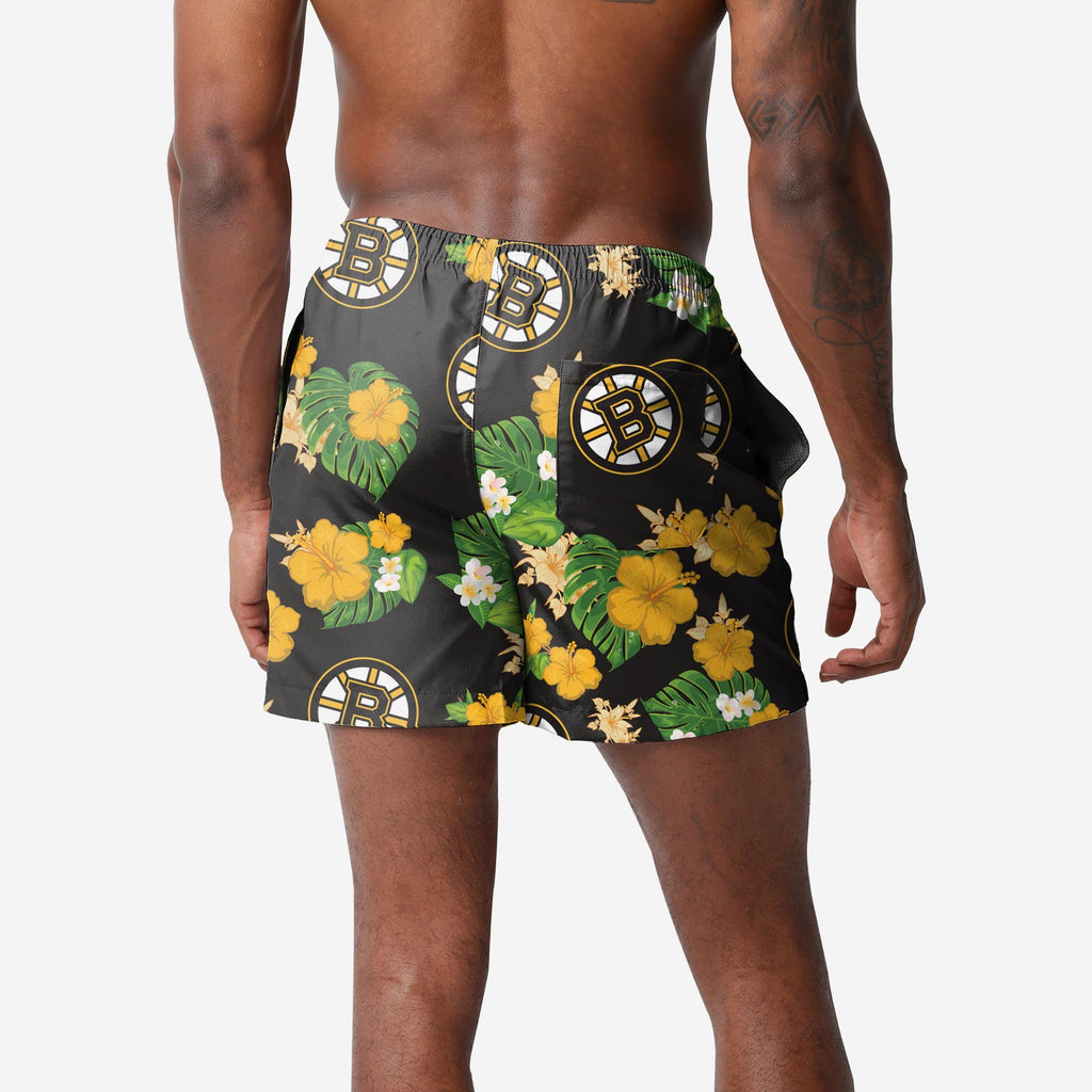 Boston Bruins Floral Swimming Trunks FOCO