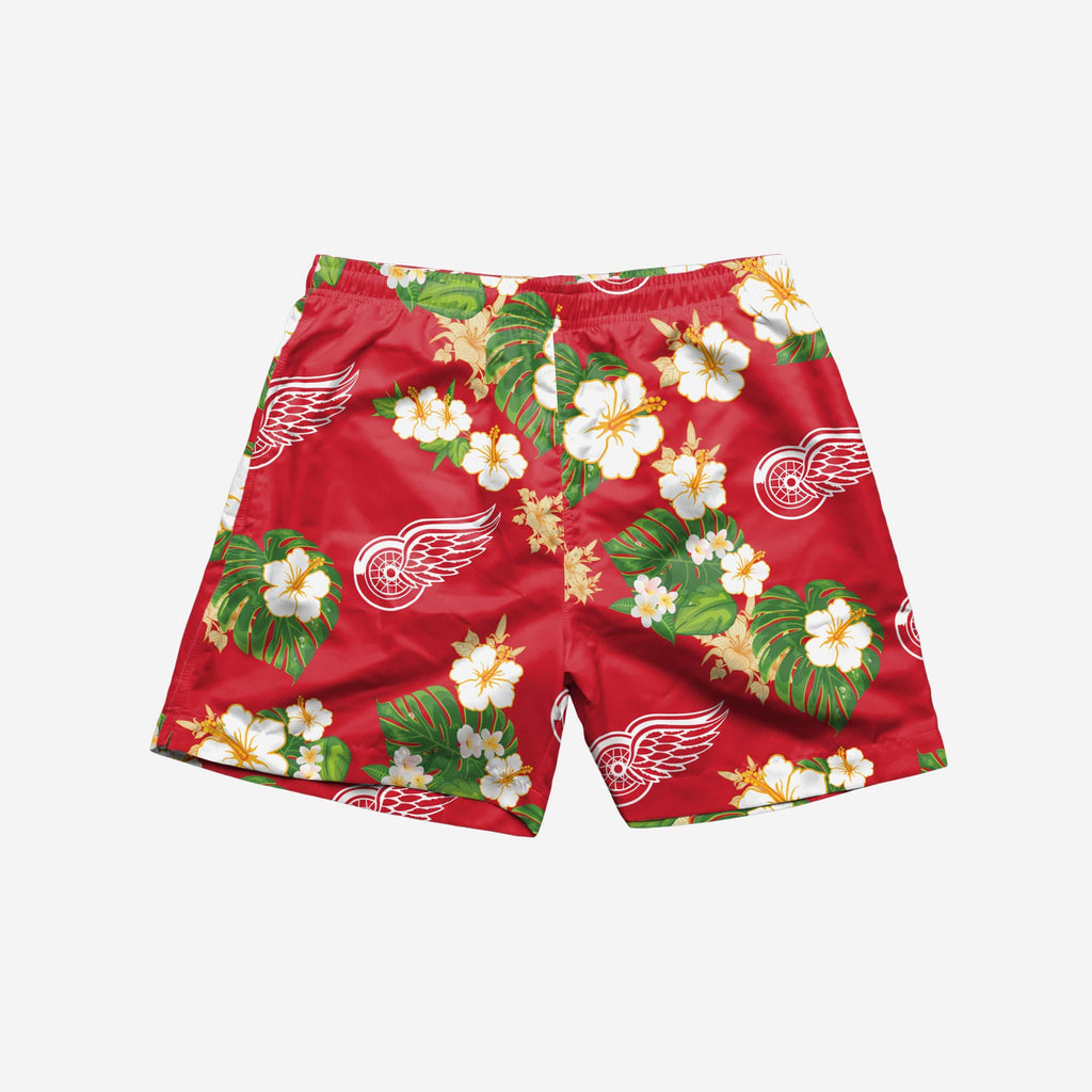 Detroit Red Wings Floral Swimming Trunks FOCO