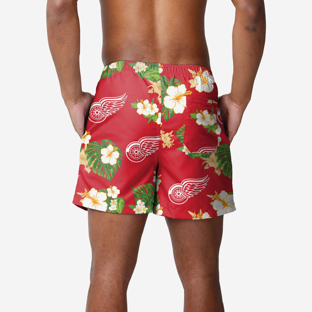 Detroit Red Wings Floral Swimming Trunks FOCO