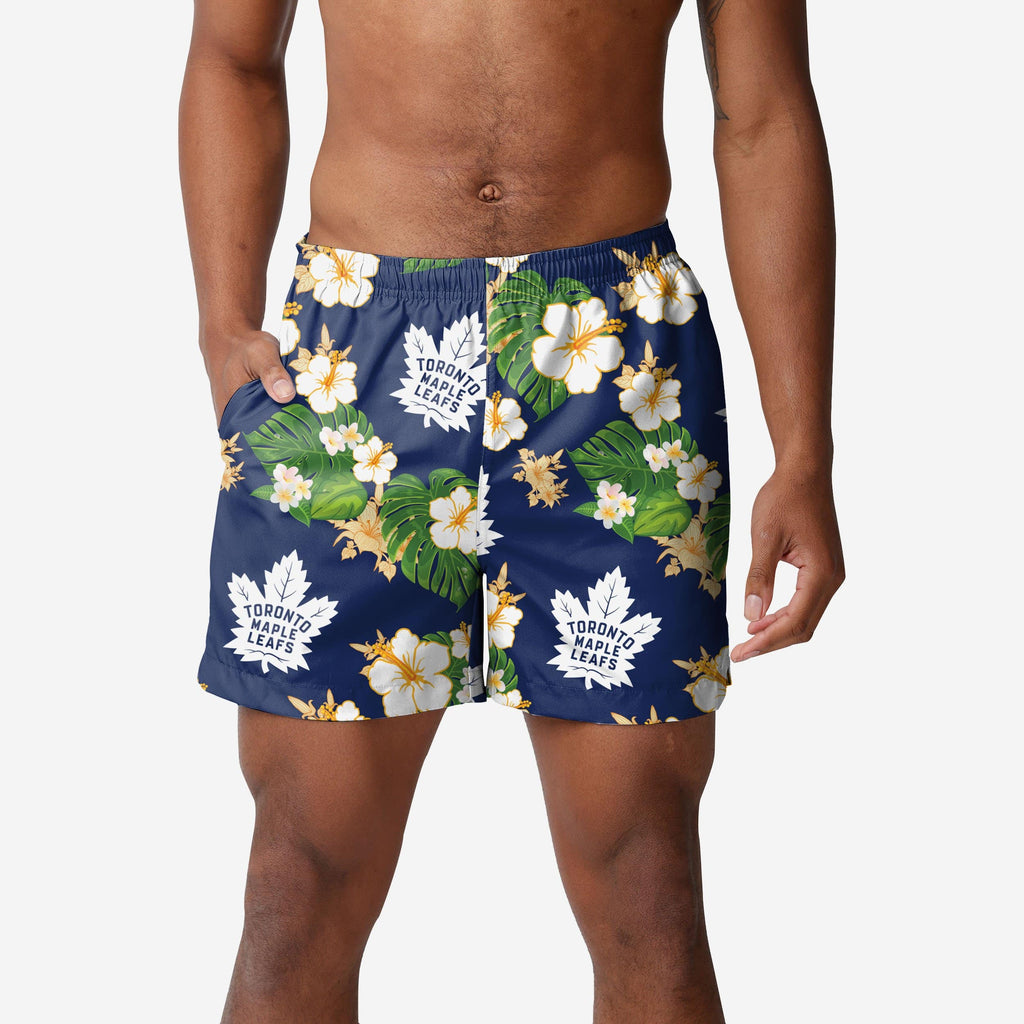 Toronto Maple Leafs Floral Swimming Trunks FOCO