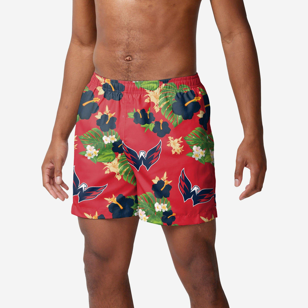 Washington Capitals Floral Swimming Trunks FOCO