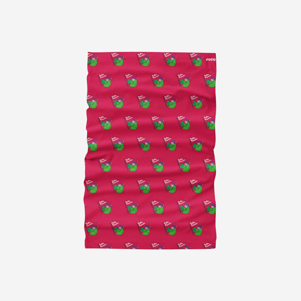 Phillie Phanatic Philadelphia Phillies Mini Print Mascot Gaiter Scarf FOCO