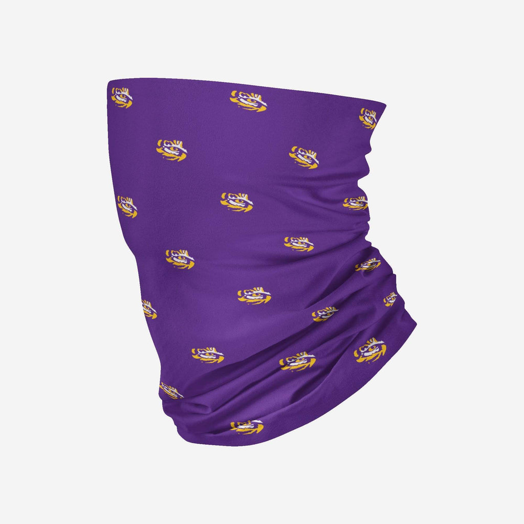 LSU Tigers Mini Print Logo Gaiter Scarf FOCO