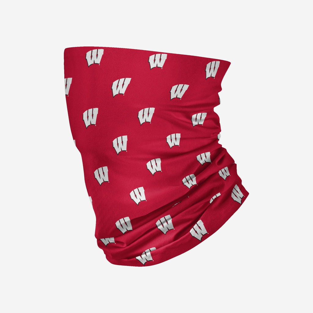 Wisconsin Badgers Mini Print Logo Gaiter Scarf FOCO