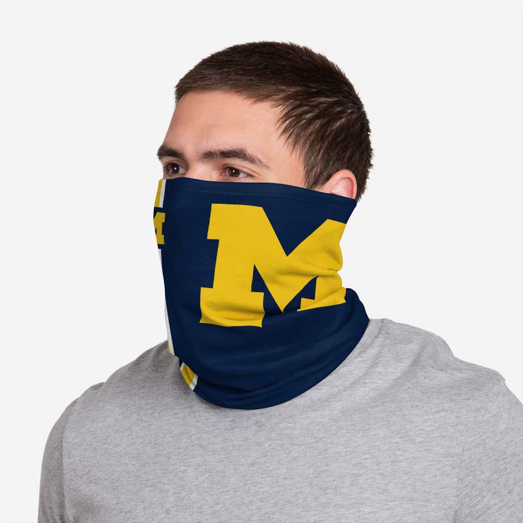 Michigan Wolverines On-Field Sideline Stripe Gaiter Scarf FOCO