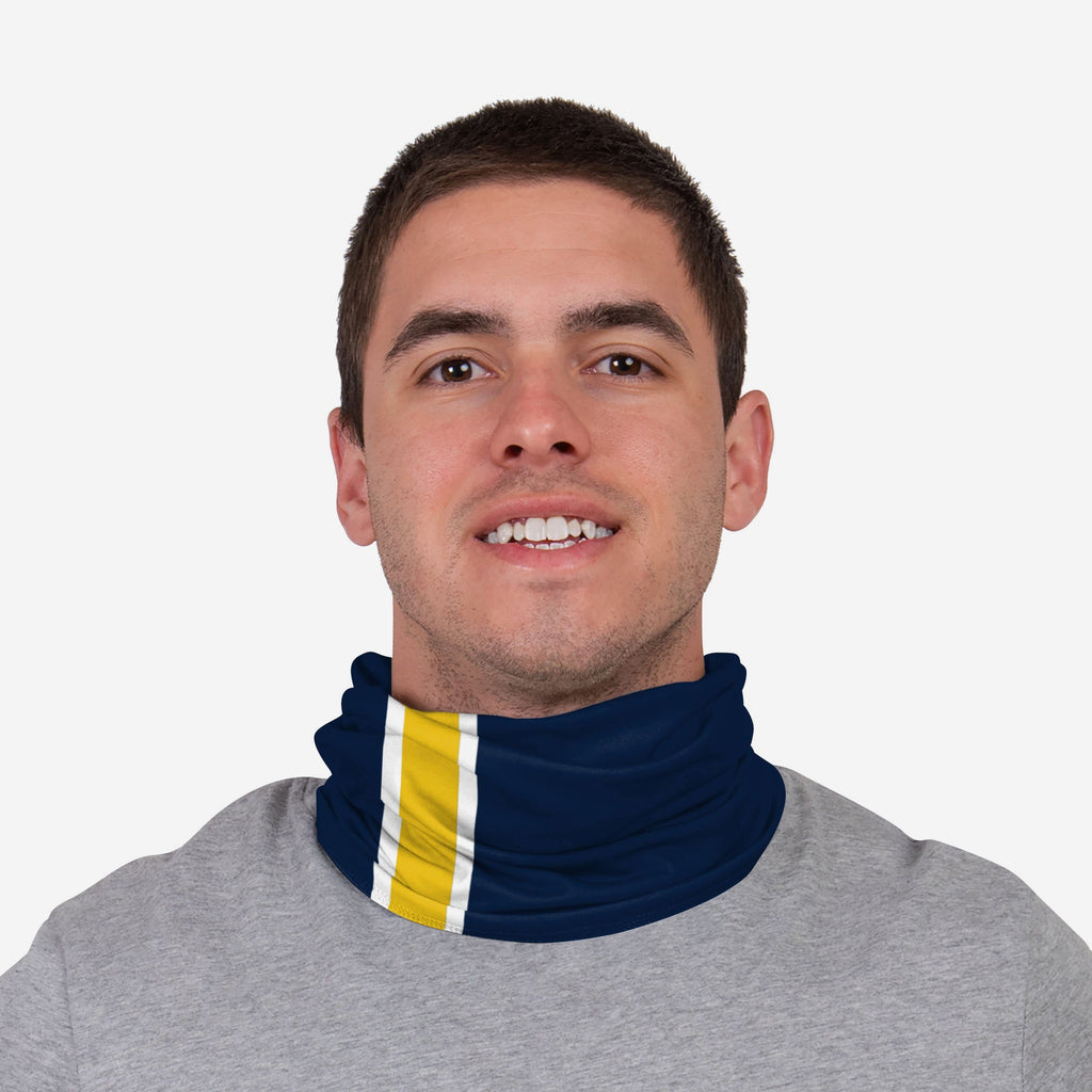 Michigan Wolverines On-Field Sideline Stripe Gaiter Scarf FOCO