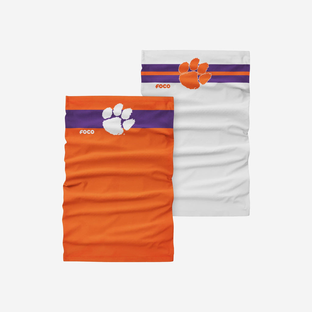 Clemson Tigers Stitched 2 Pack Gaiter Scarf FOCO