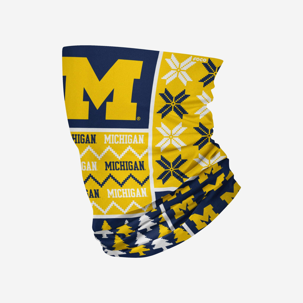 Michigan Wolverines Busy Block Gaiter Scarf FOCO
