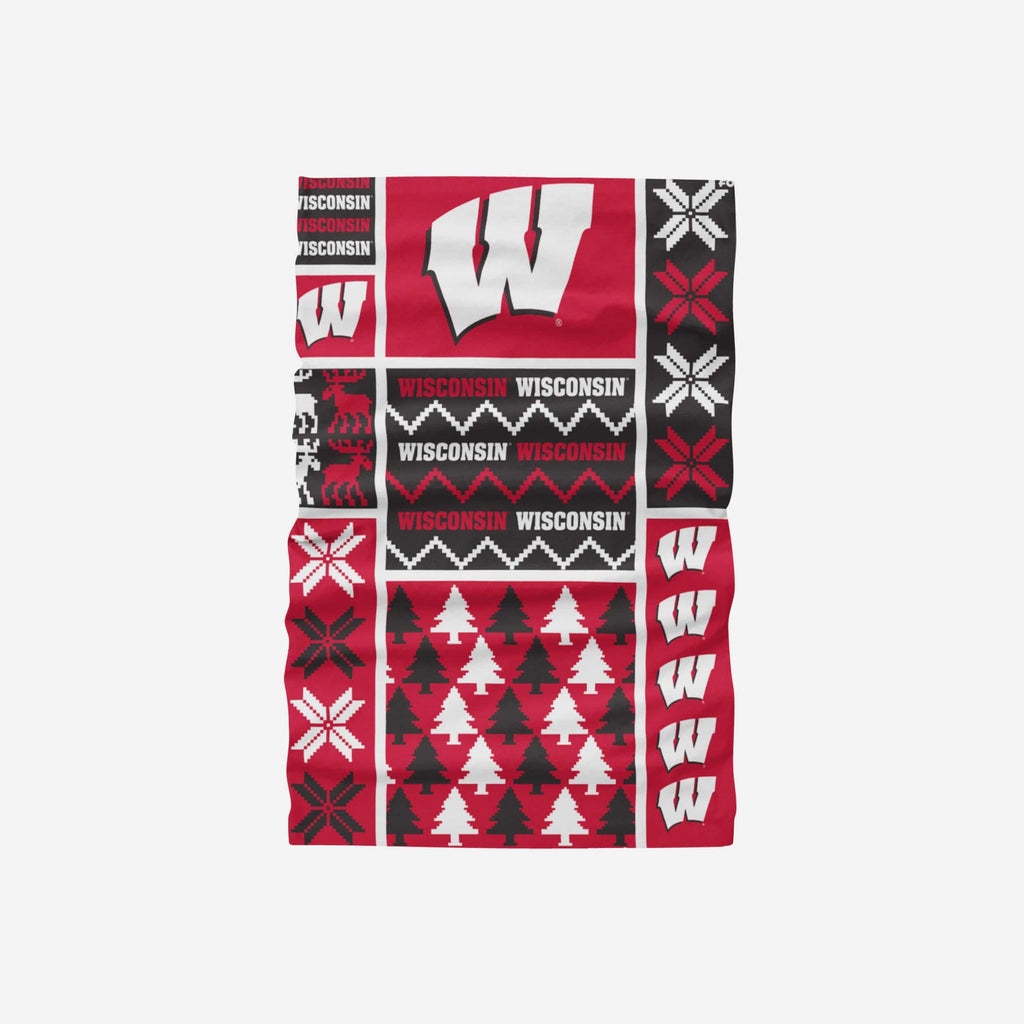 Wisconsin Badgers Busy Block Gaiter Scarf FOCO