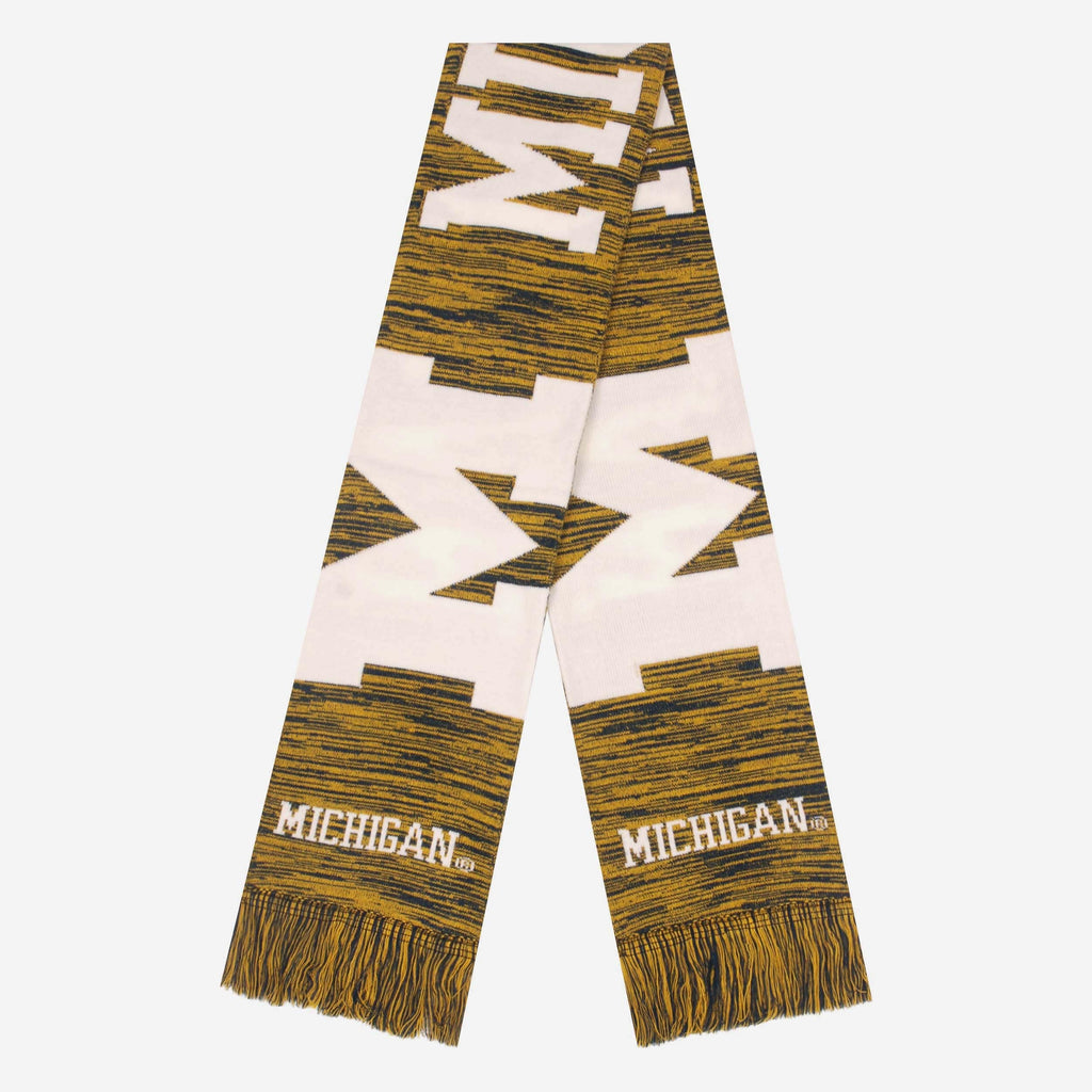 Michigan Wolverines Wordmark Big Logo Colorblend Scarf FOCO