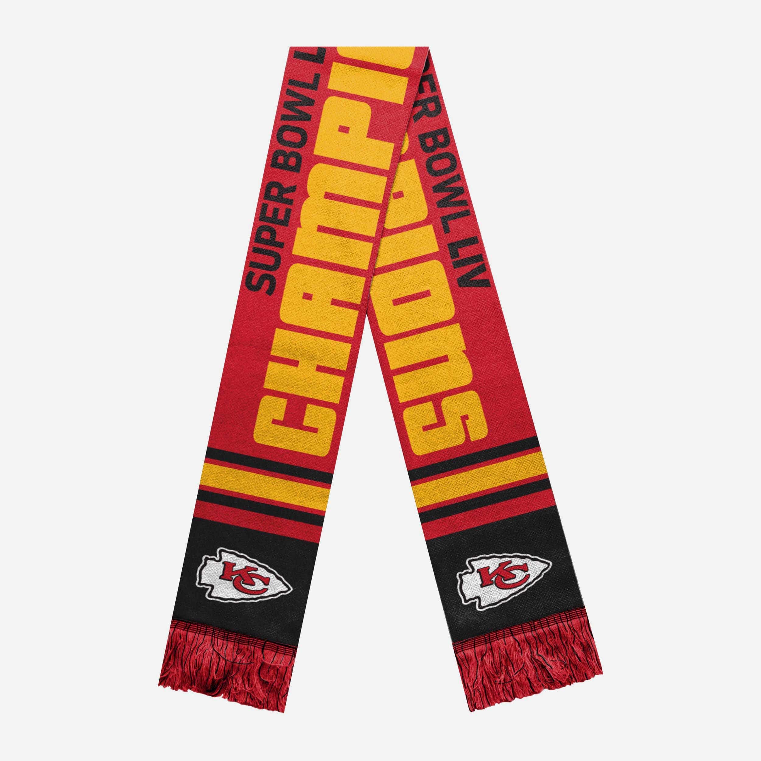 Kansas City Chiefs Super Bowl LIV Champions Acrylic Scarf FOCO