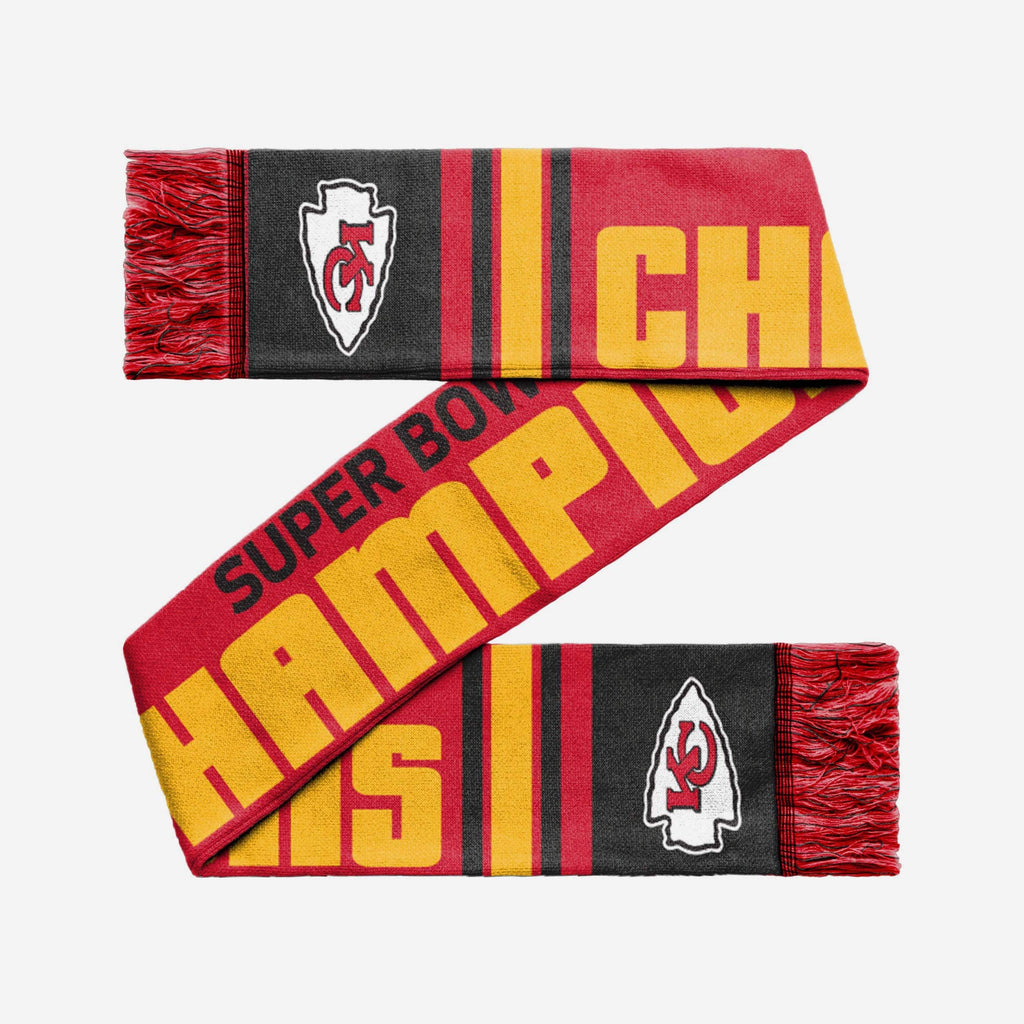 Kansas City Chiefs Super Bowl LIV Champions Acrylic Scarf FOCO