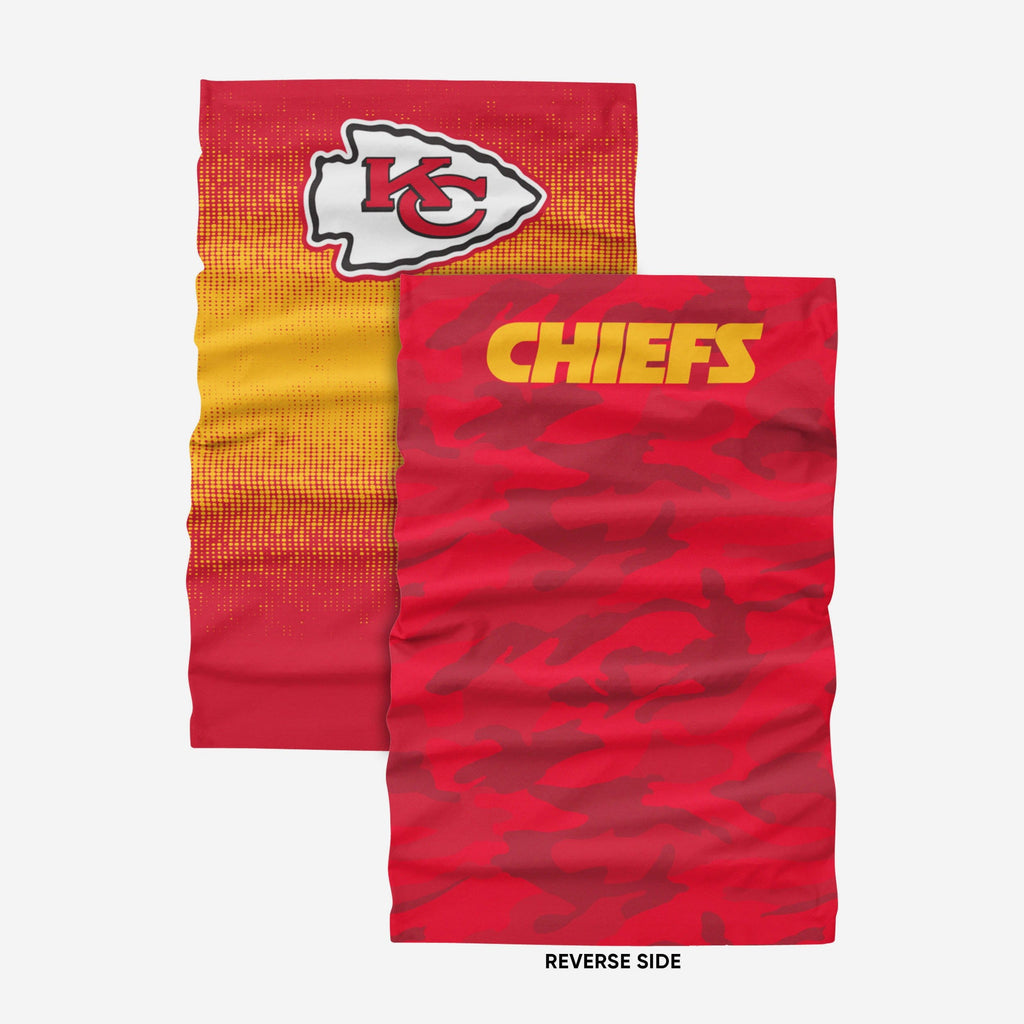 Kansas City Chiefs Reversible Camo Gradient Gaiter Scarf FOCO