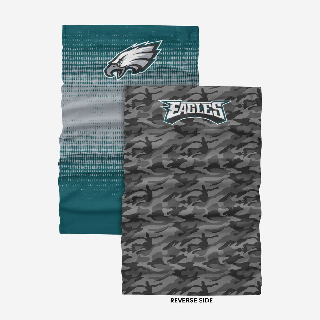Philadelphia Eagles Reversible Camo Gradient Gaiter Scarf FOCO
