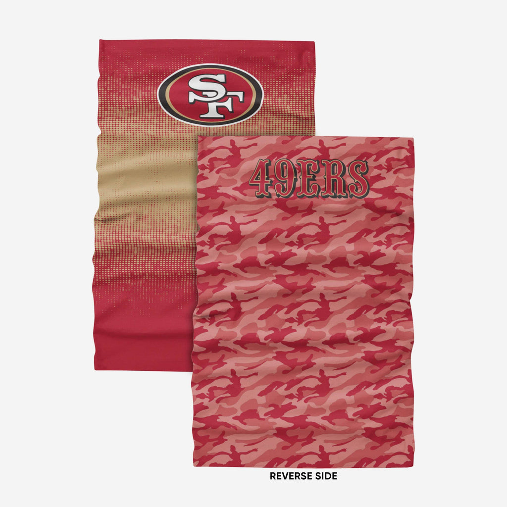 San Francisco 49ers Reversible Camo Gradient Gaiter Scarf FOCO