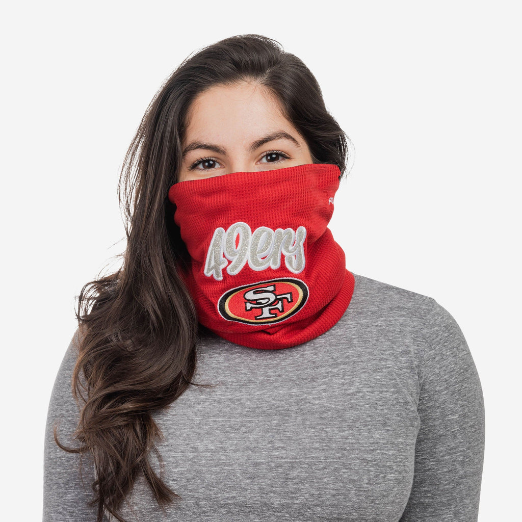 San Francisco 49ers Glitter Waffle Gaiter Scarf FOCO
