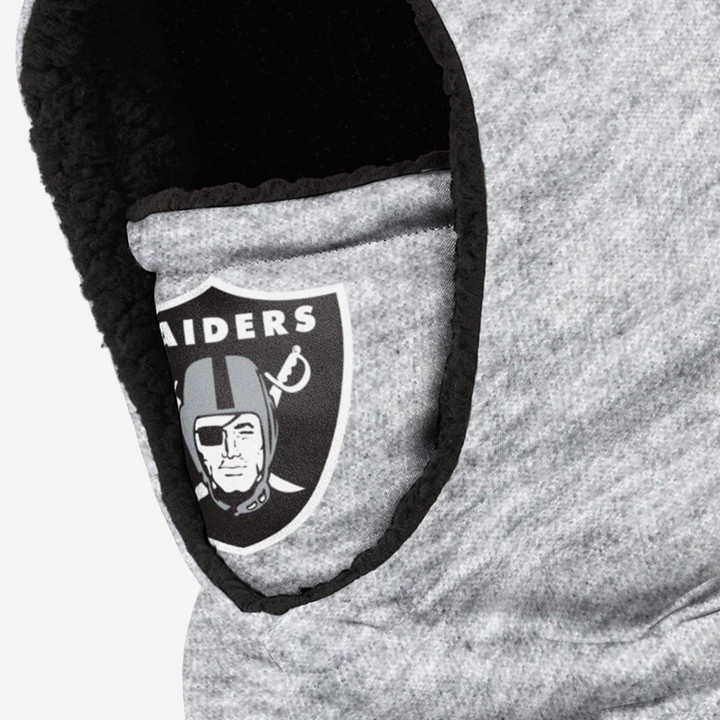 Las Vegas Raiders Heather Grey Big Logo Hooded Gaiter FOCO