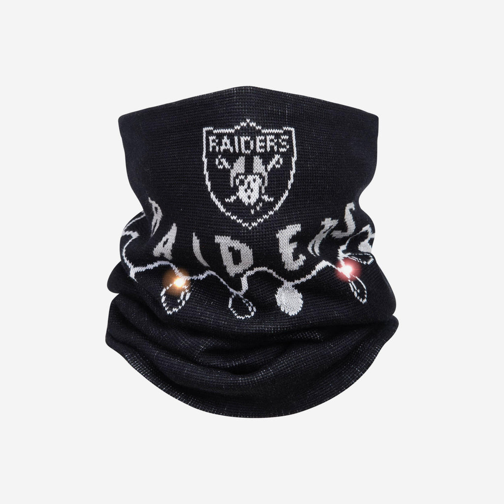 Las Vegas Raiders Light Up Knit Gaiter Scarf FOCO