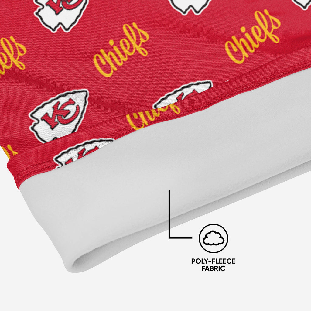 Kansas City Chiefs Mini Script Fleece Gaiter Scarf FOCO
