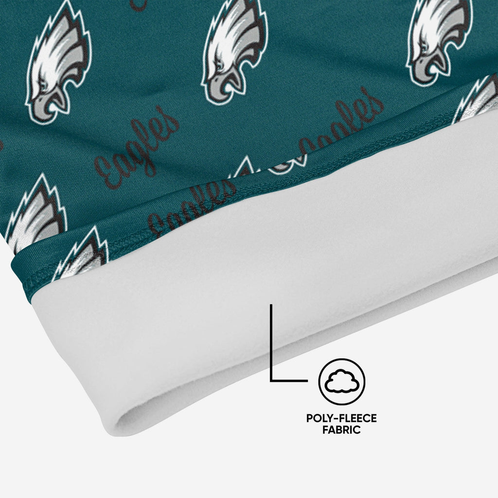 Philadelphia Eagles Mini Script Fleece Gaiter Scarf FOCO