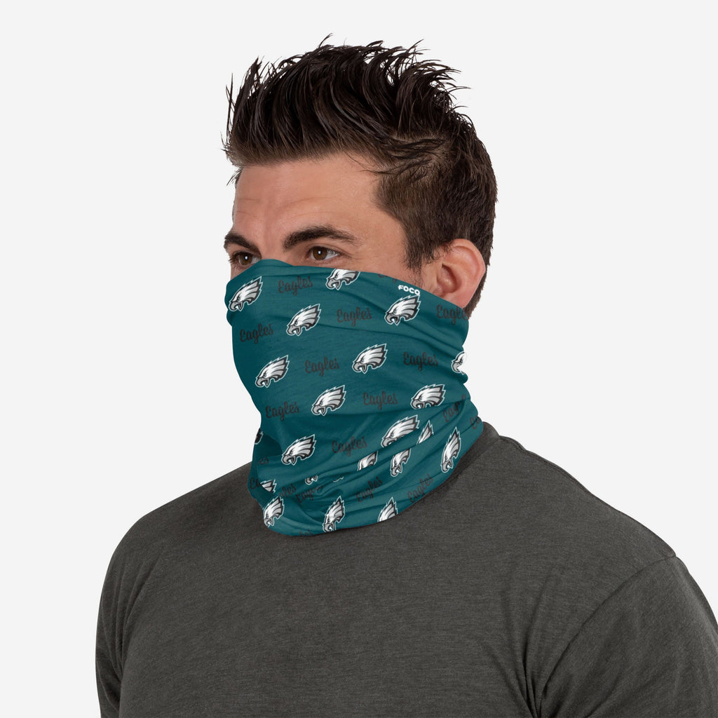 Philadelphia Eagles Mini Script Fleece Gaiter Scarf FOCO